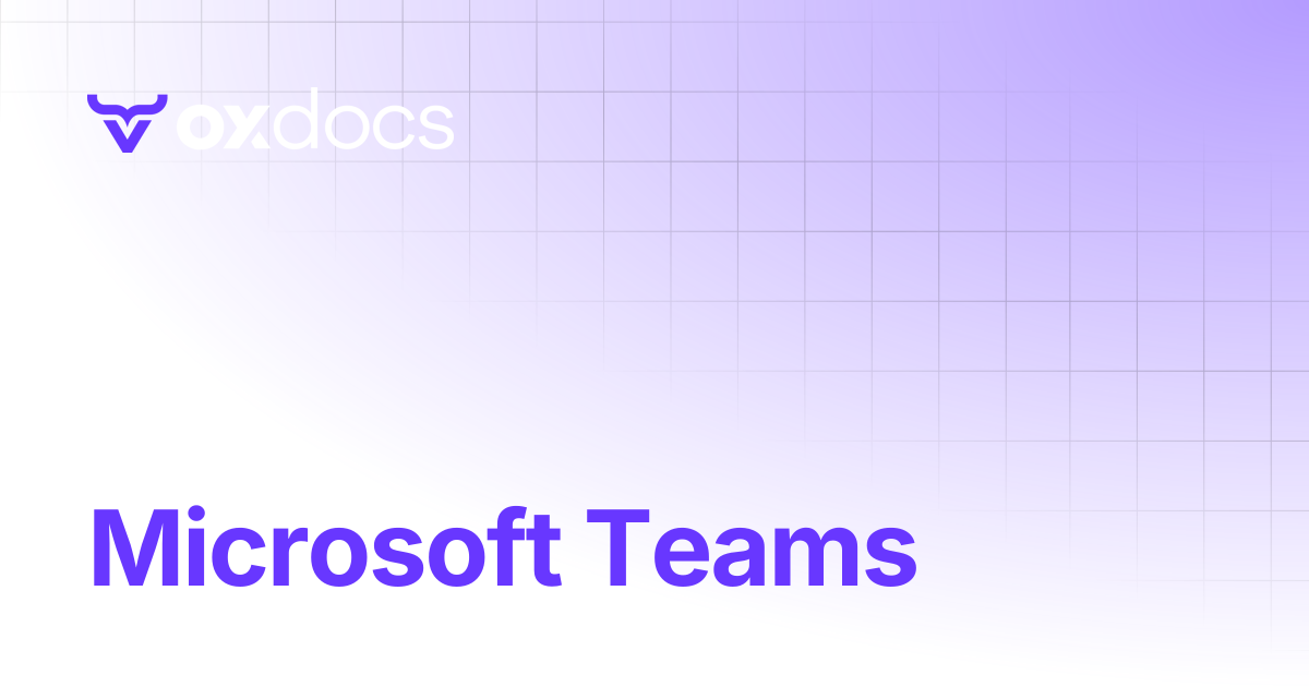 Microsoft Teams | OX docs